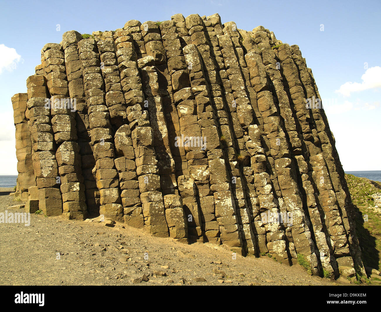 Hexagonal basalt columns of the Giant's Causeway,Northern Ireland Stock ...
