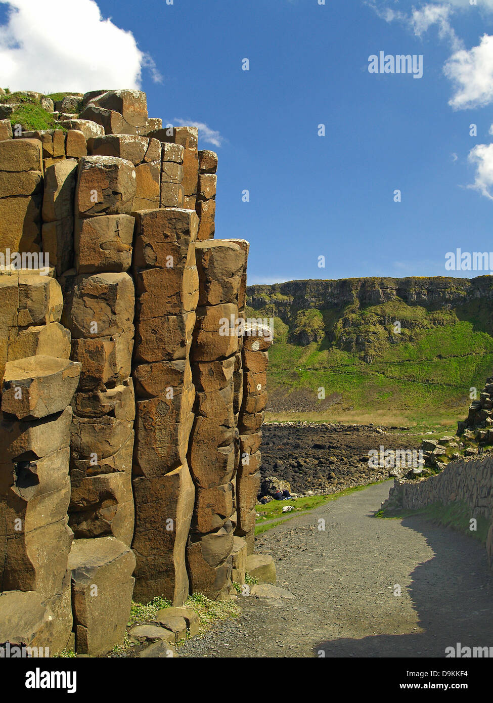 Hexagonal basalt columns ,Giant's Causeway,Northern Ireland Stock Photo ...