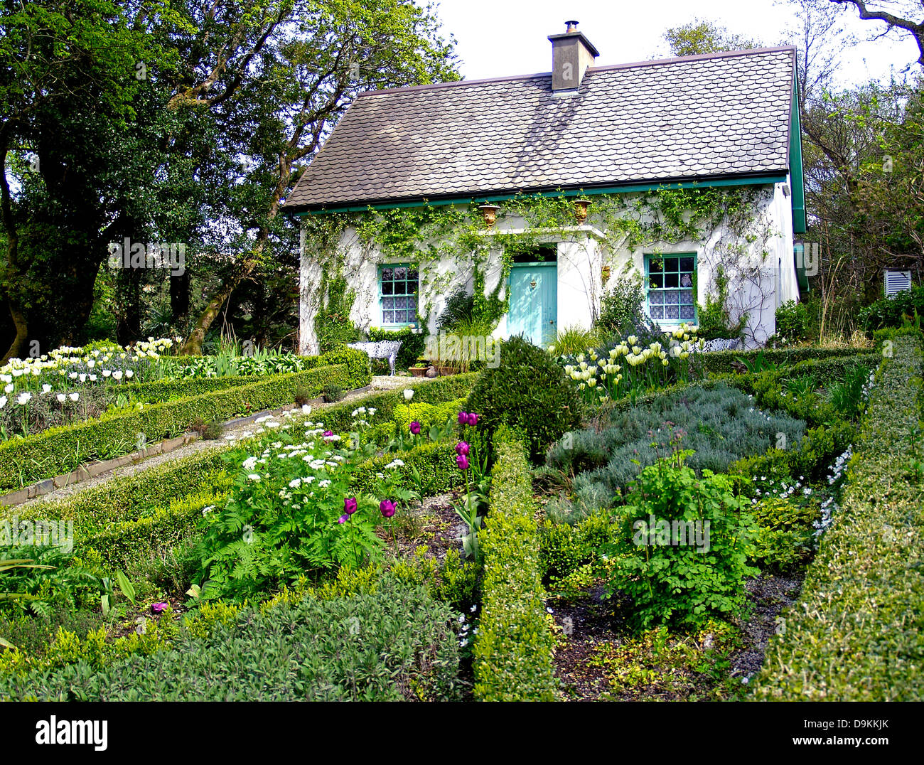 A cottage of the grounds of Glenveagh Castle,County Donegal,Ireland ...