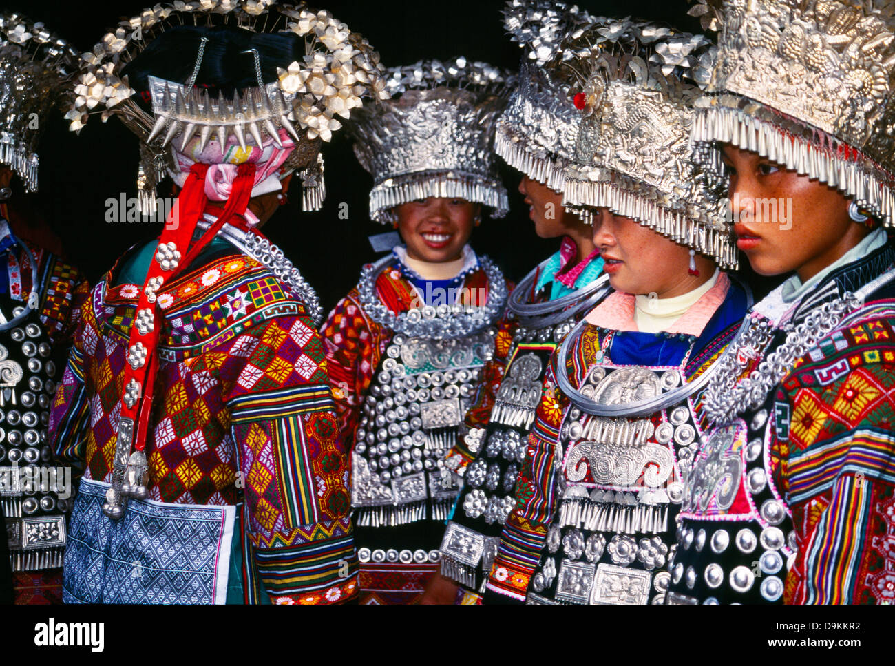 Guizhou Province China Festival At Leishan Women In Traditional ...