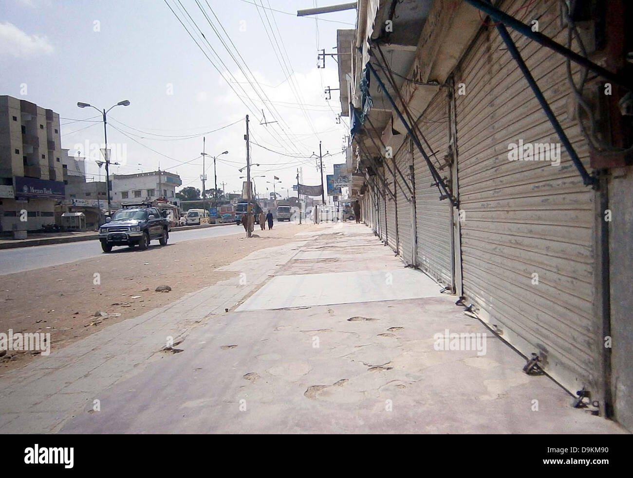 Shops seen closed during shutter down strike called by Balochistan ...
