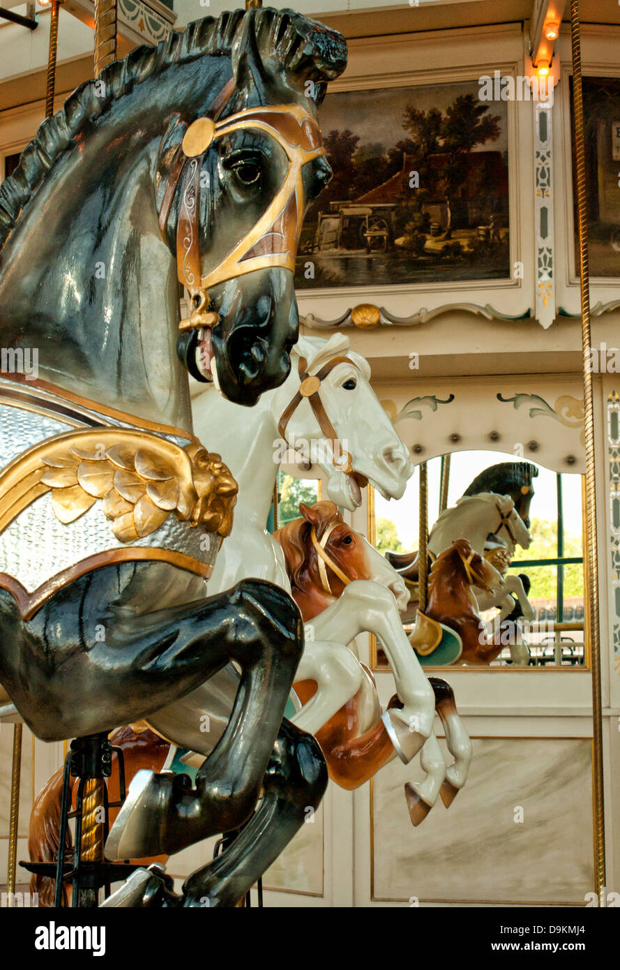 colorful carousel horses Stock Photo - Alamy