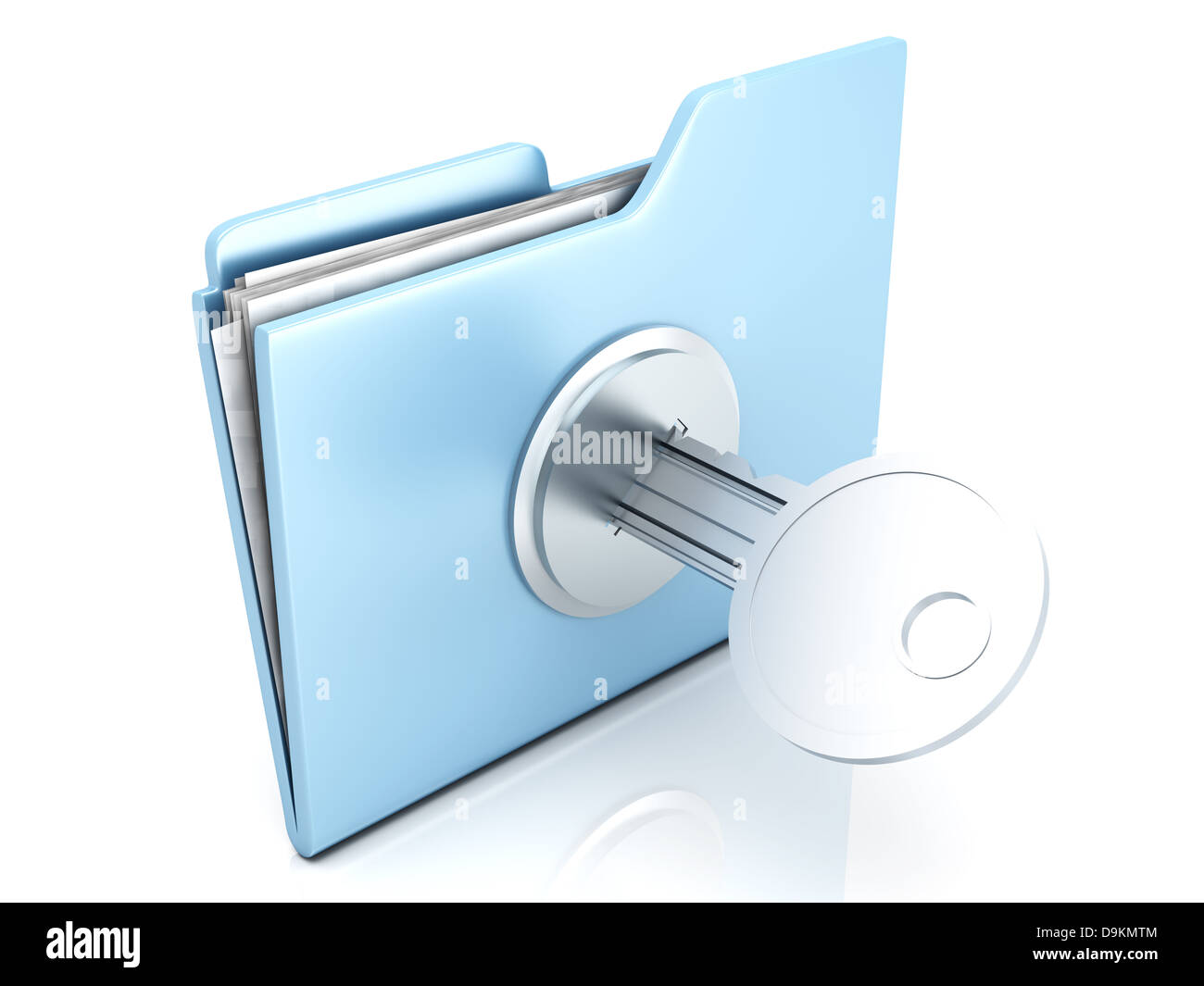 A locked Folder. 3D illustration Stock Photo - Alamy