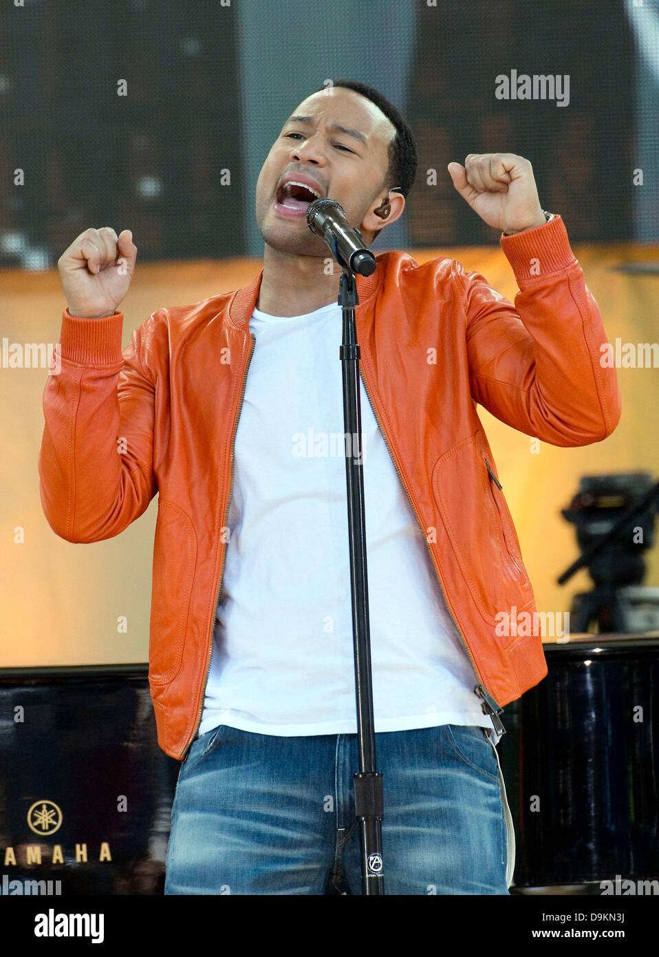 New York, NY. 21st June, 2013. John Legend on stage for Good Morning ...