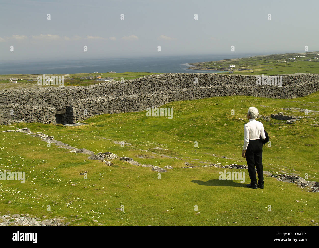The stone age fortress of Dun Aenghus on Inishmore,Aran Islands,Ireland ...