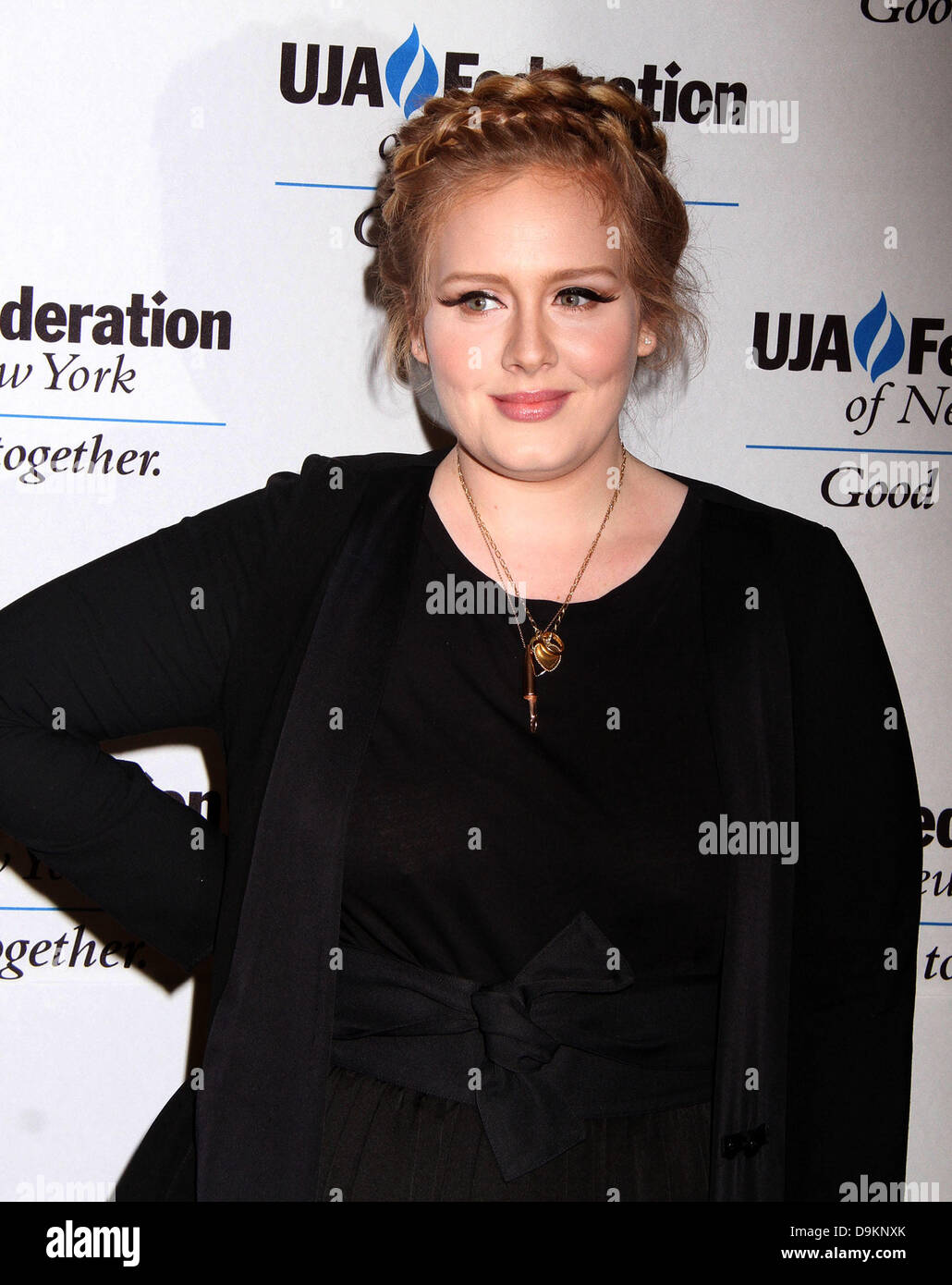 New York, USA. 21st June, 2013. Singer ADELE attends the UJA-Federation ...