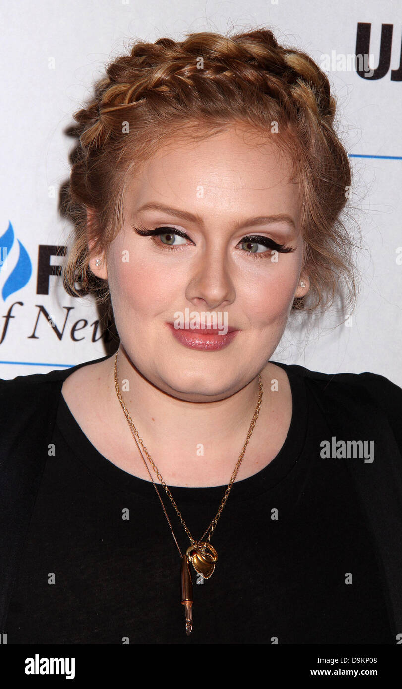 New York, USA. 21st June, 2013. Singer ADELE attends the UJA-Federation ...