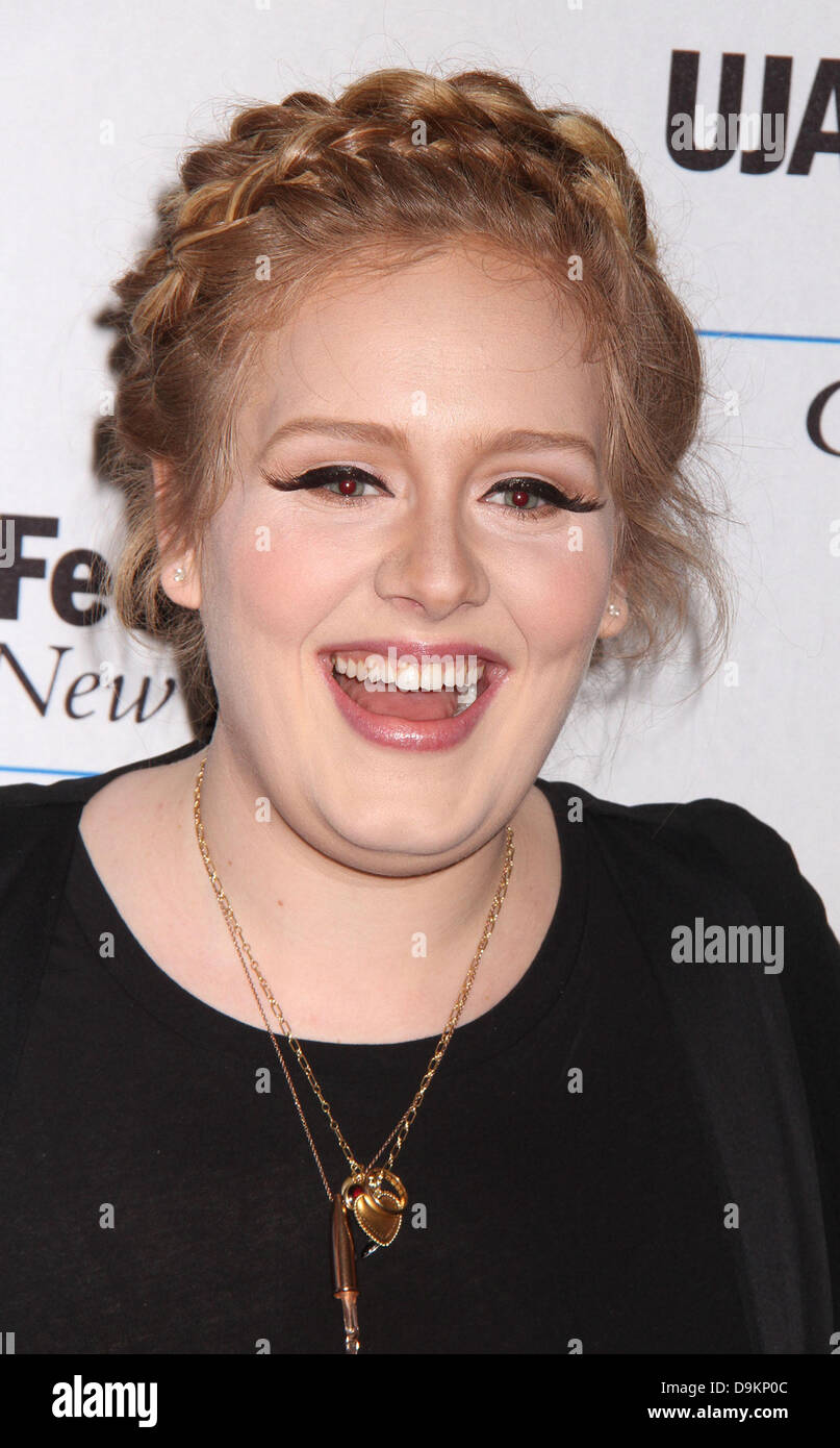 New York, USA. 21st June, 2013. Singer ADELE attends the UJA-Federation ...