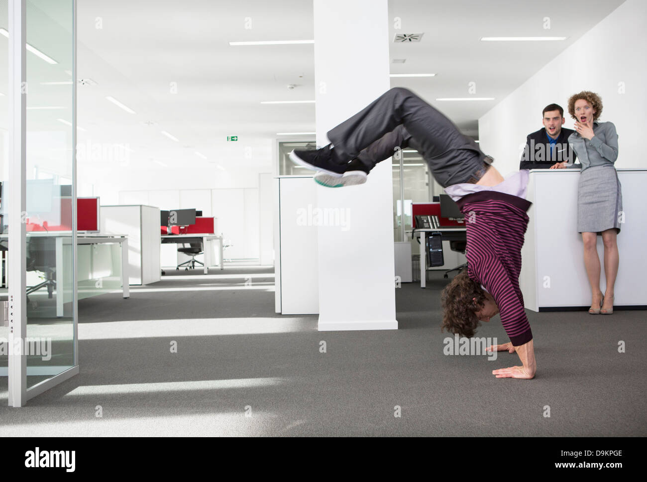 Worker watching hi-res stock photography and images - Alamy