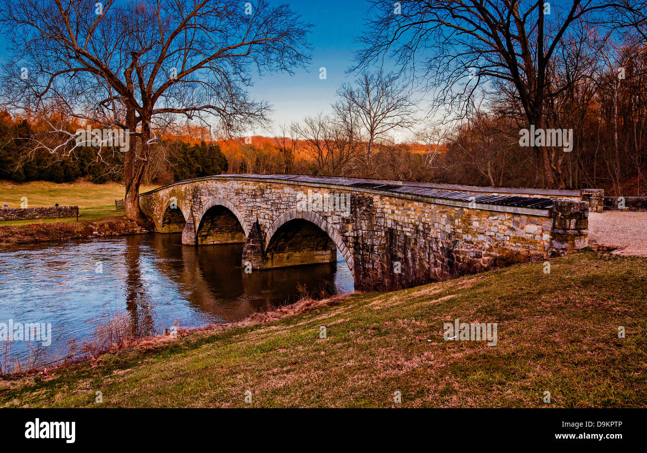 Burnside Bridge, at Antietam National Battlefield, Maryland Stock Photo ...