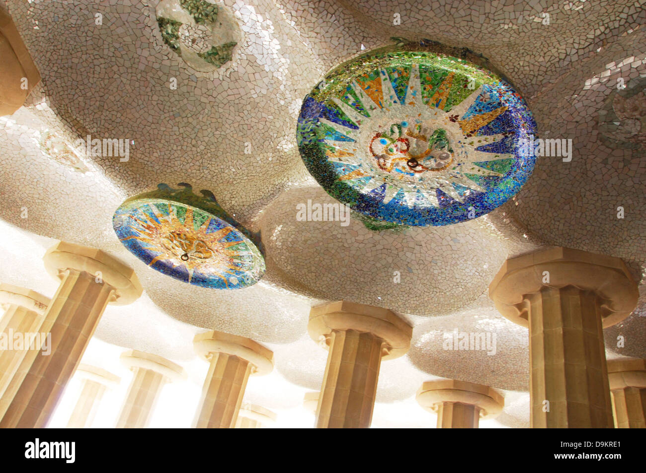 Columns in parc guell barcelona hi-res stock photography and images - Alamy