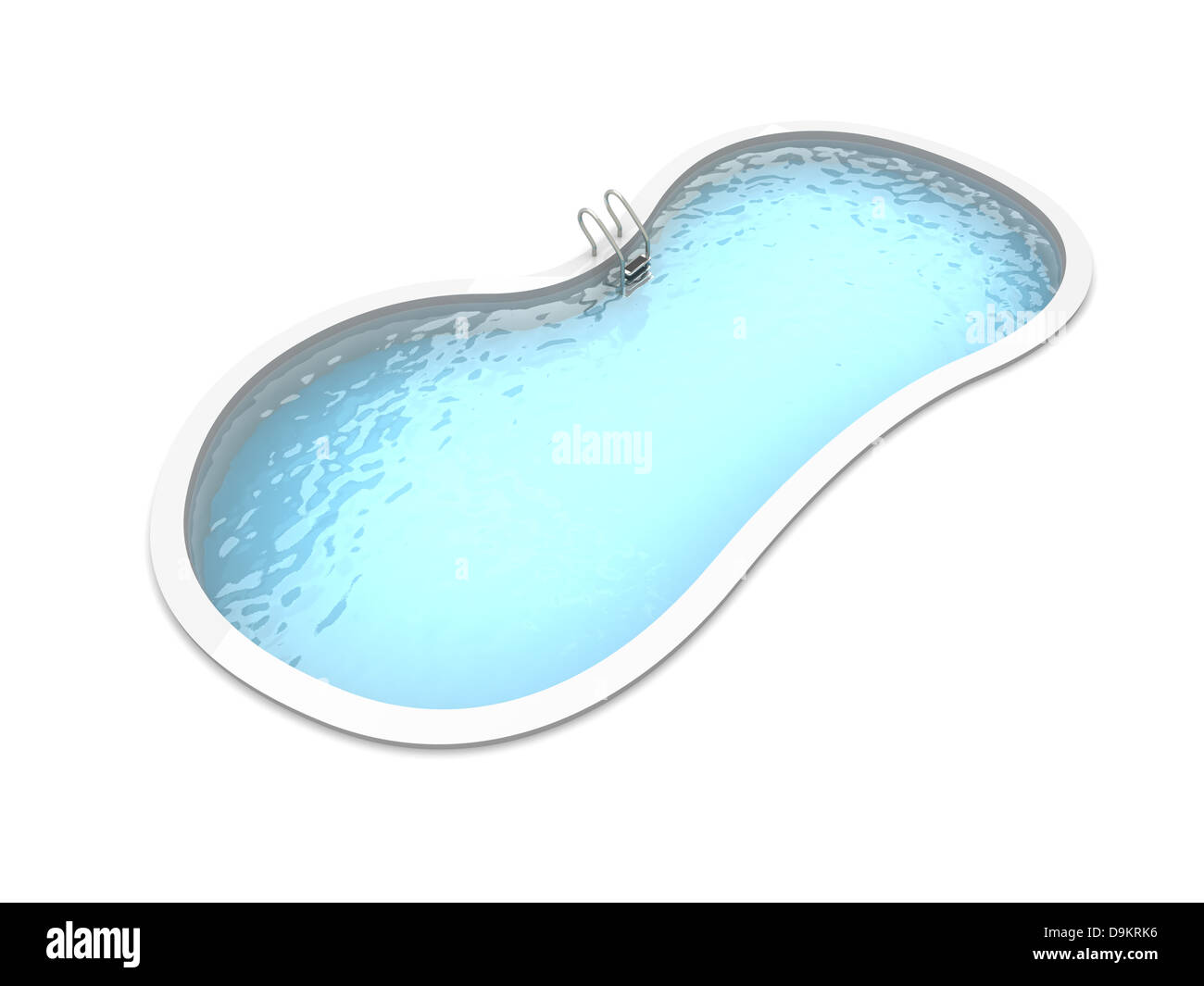 A Swimming pool. 3D rendered Illustration. Isolated on white Stock ...