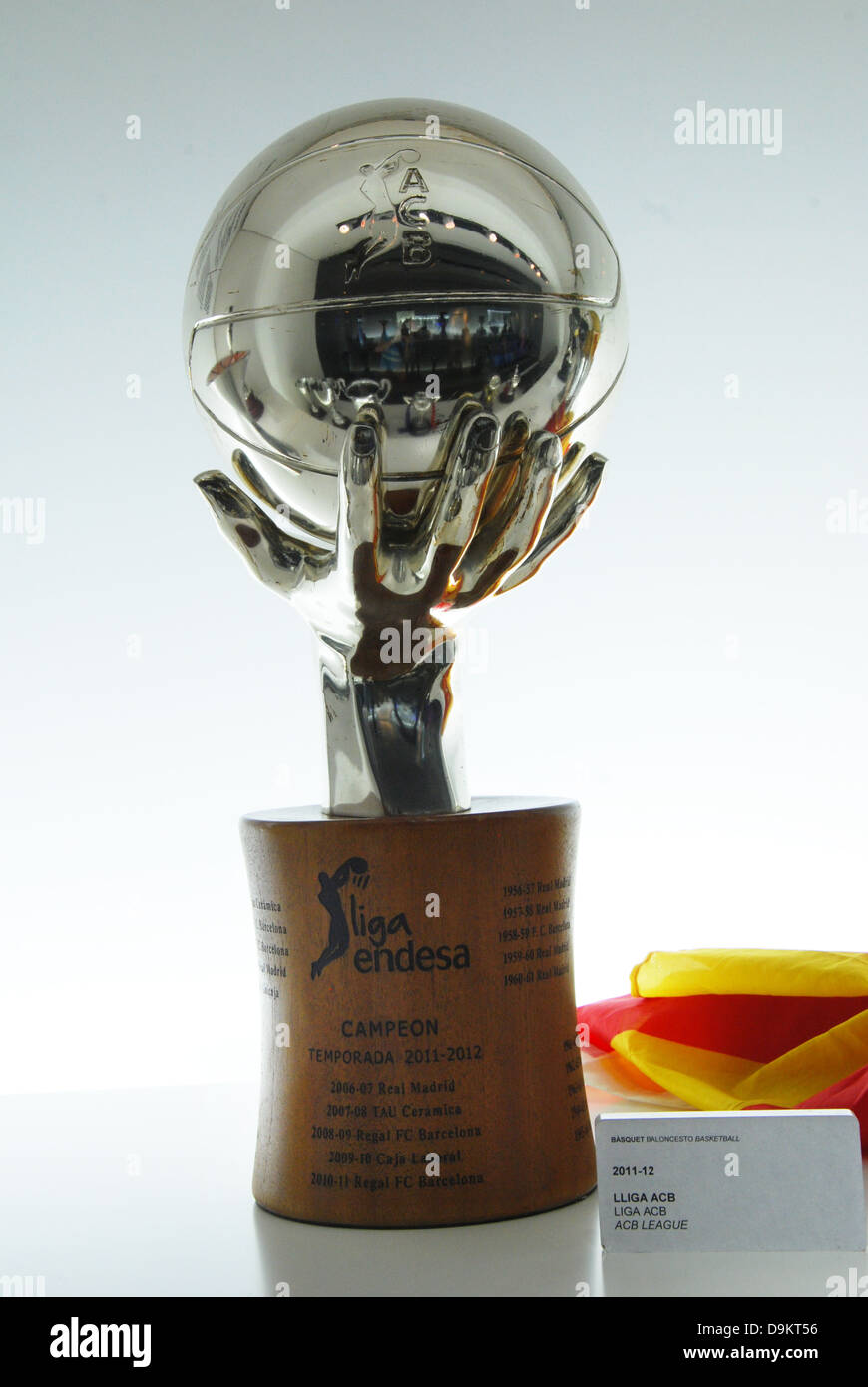 2012 Basketball trophy Barcelona Spain ACB league Stock Photo - Alamy