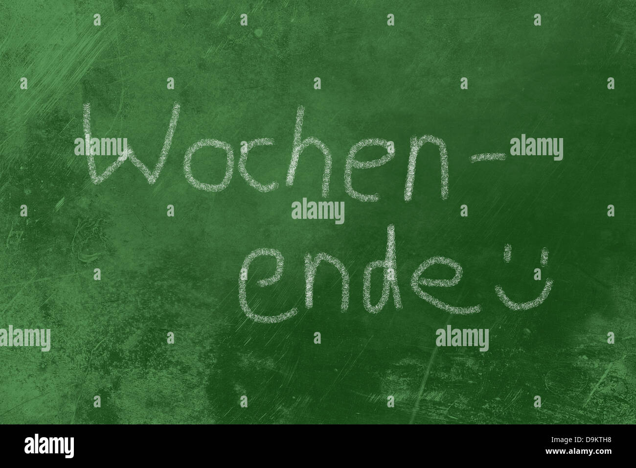 Wochenende (german weekend written on a blackboard Stock Photo - Alamy