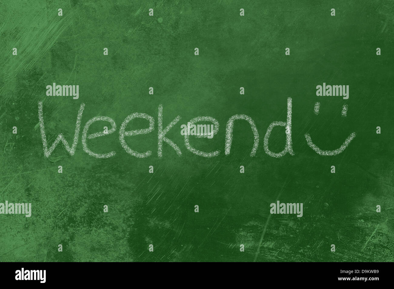 weekend written on a blackboard Stock Photo - Alamy
