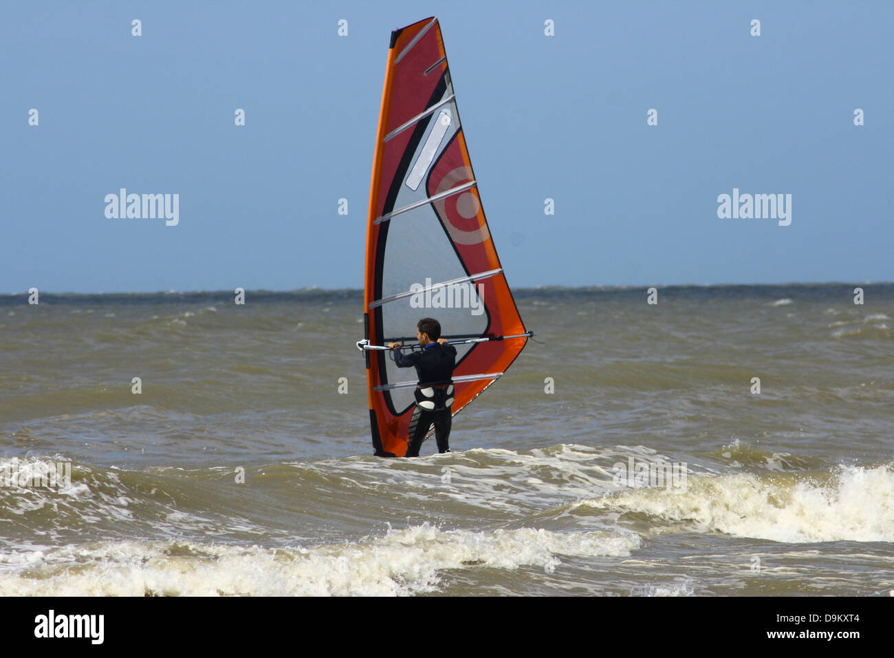 A wind surfer Stock Photo - Alamy