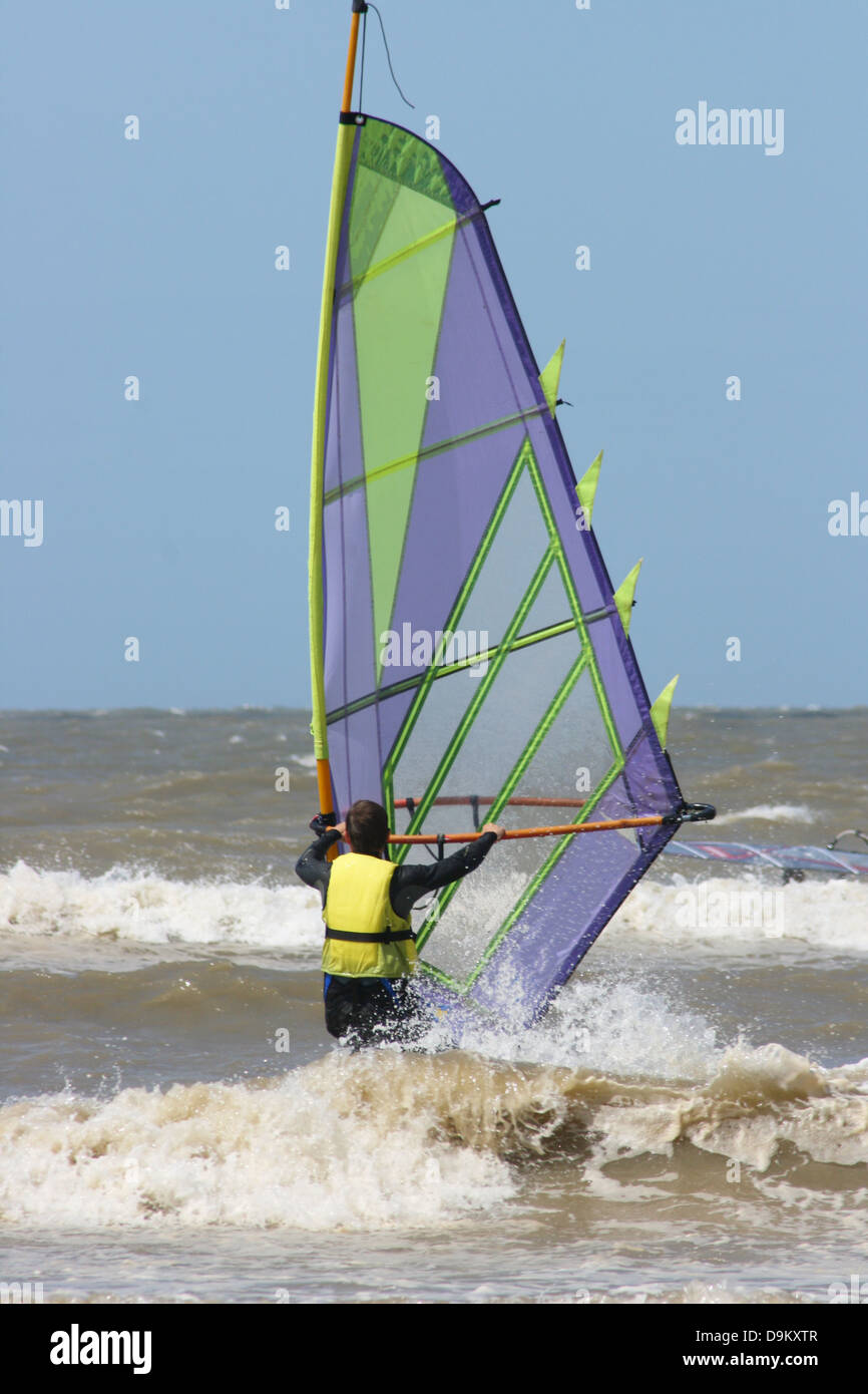 A wind surfer Stock Photo - Alamy