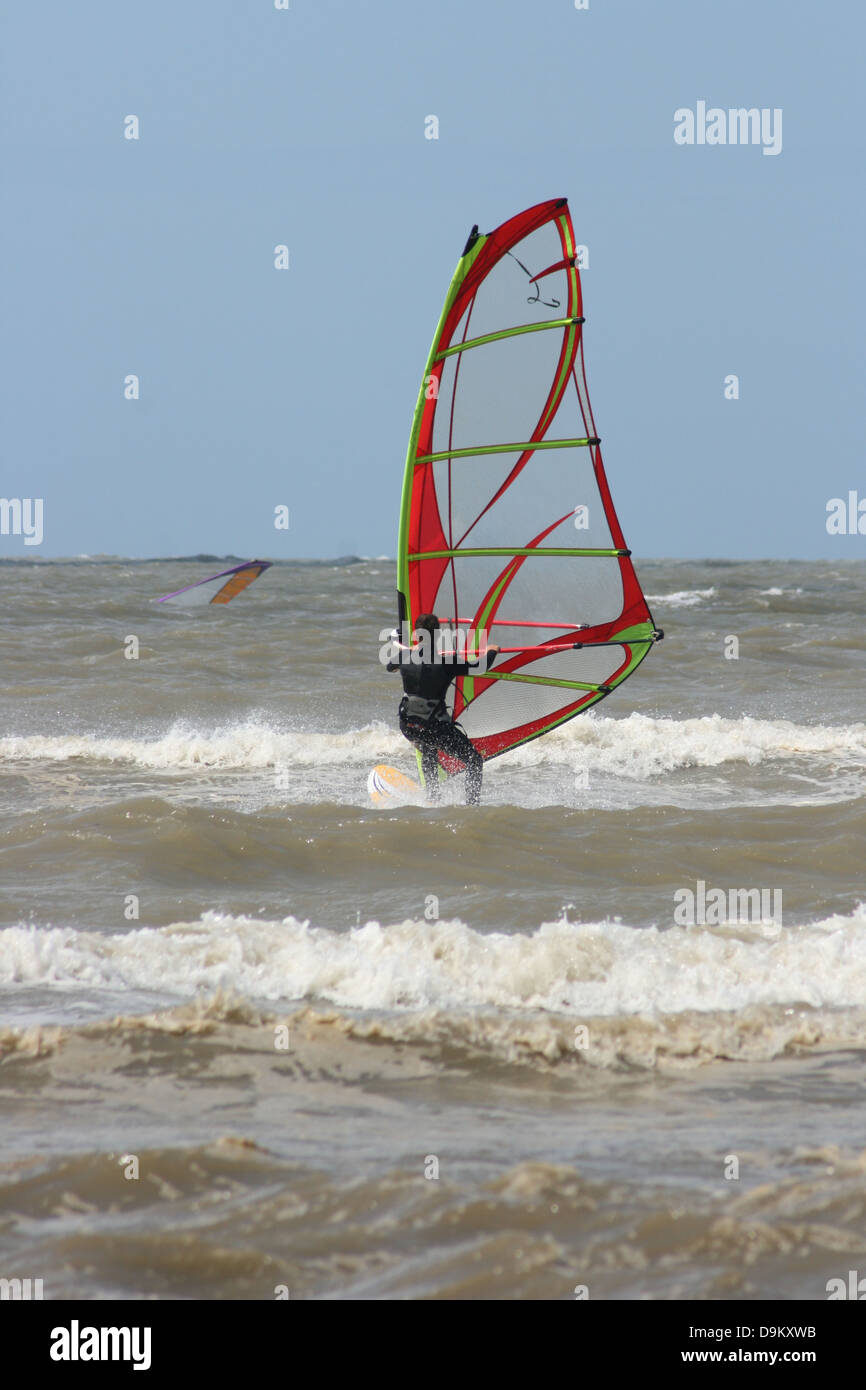 A wind surfer Stock Photo - Alamy