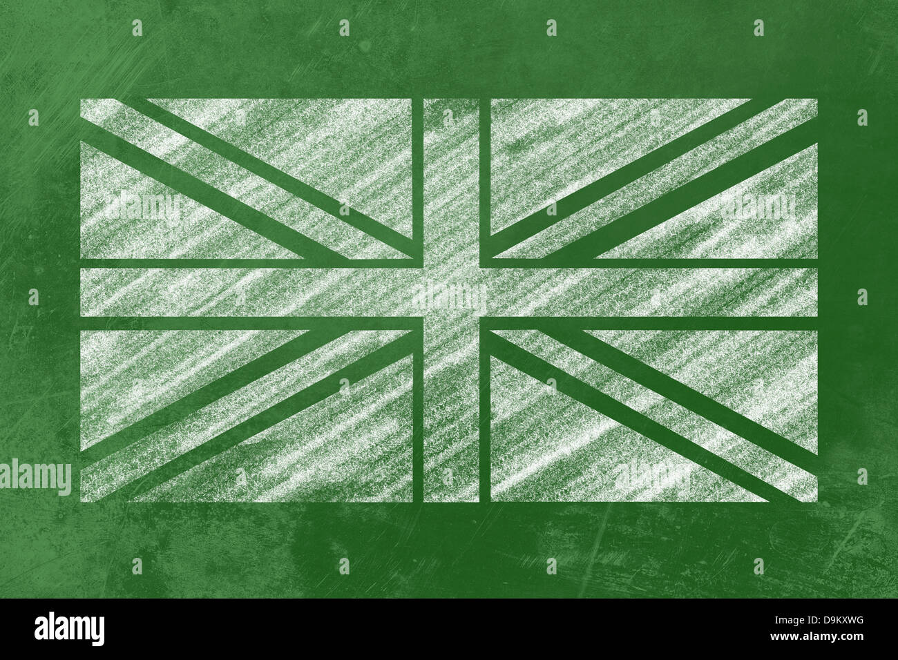 Drawing of the uk flag on a blackboard Stock Photo - Alamy