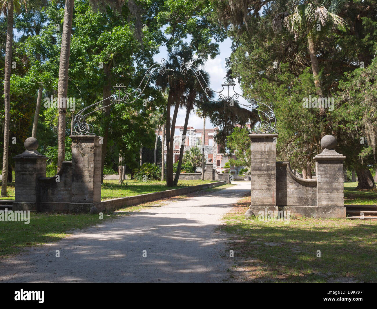 Ruins of Dungeness Mansion, Cumberland Island, Georgia. The mansion was ...