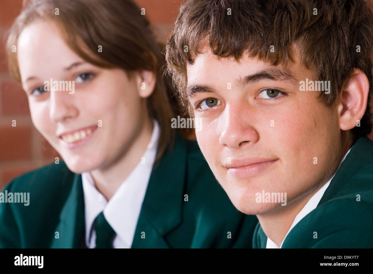 closeup portrait of two high school students Stock Photo - Alamy