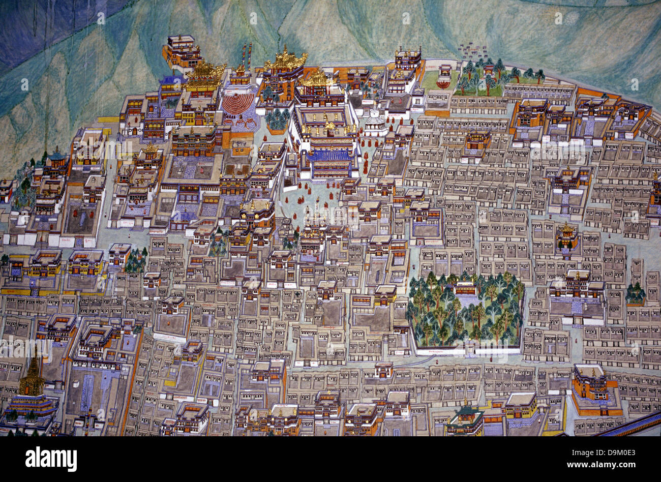 Old map depicting extension of the Labrang monastery complex before ...