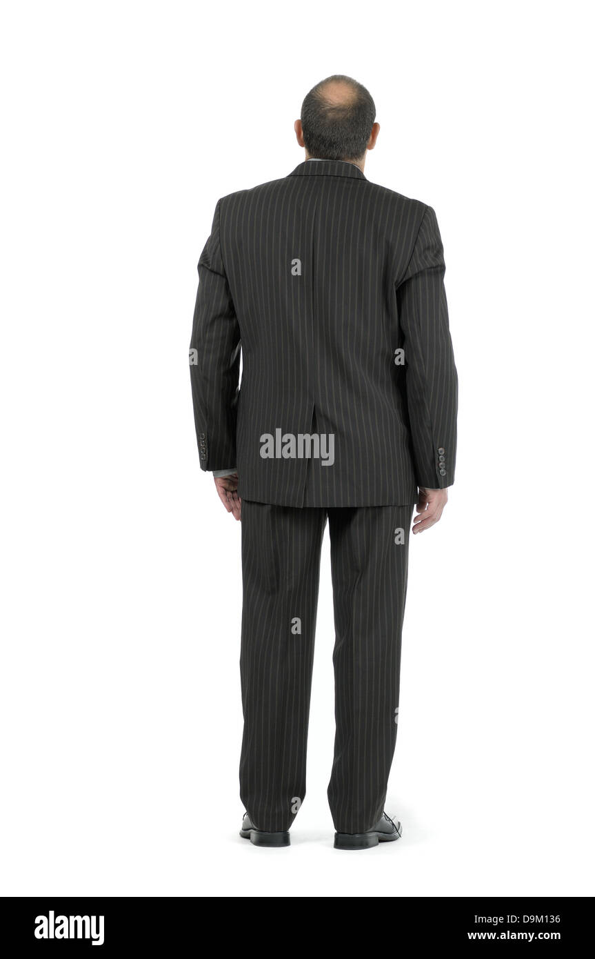 Back view of standing businessman Stock Photo - Alamy