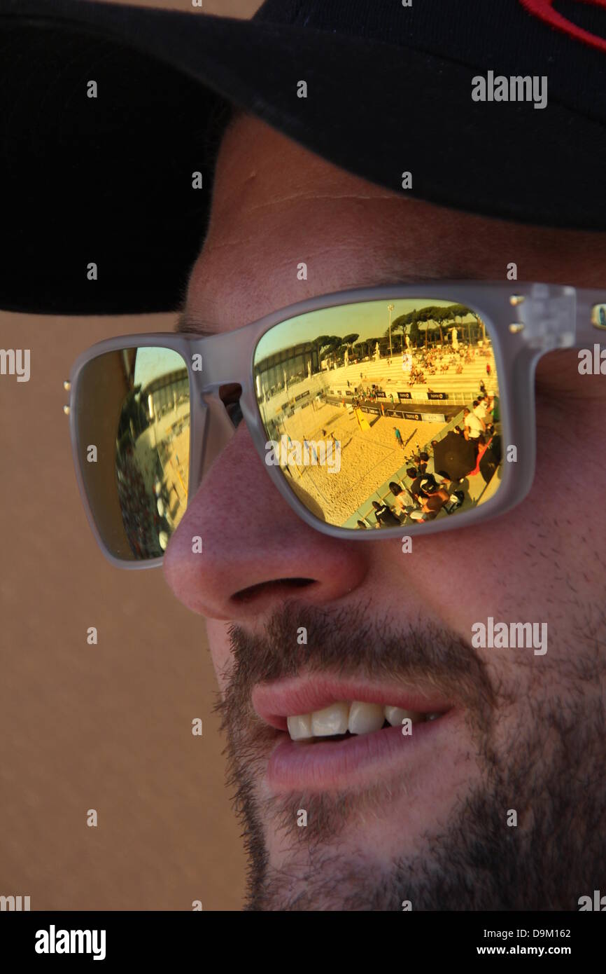 20 June 2013 seb chevallier switzerland swatch team beach volley ball ...