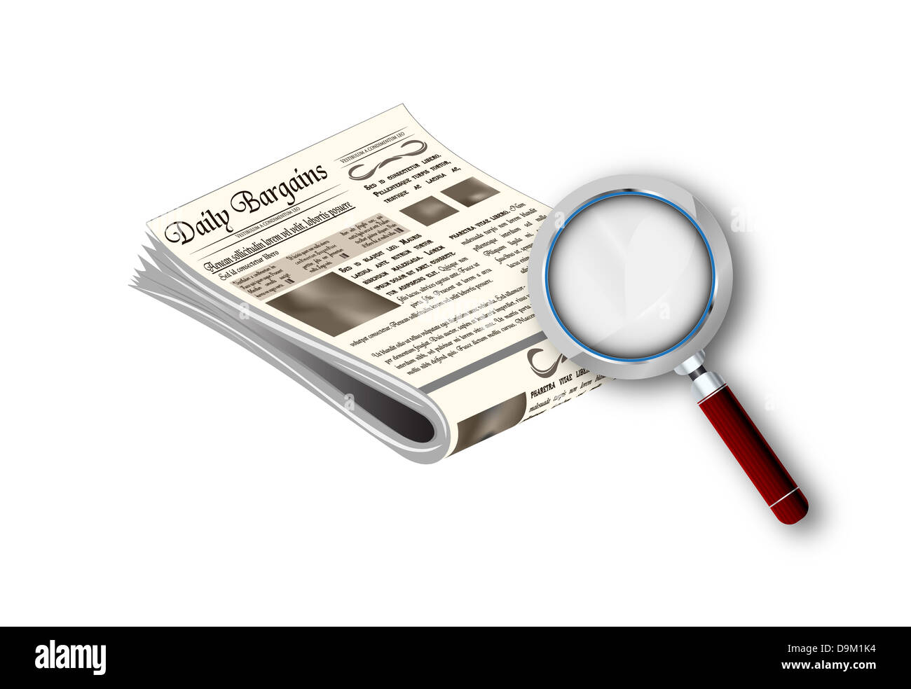 Image prompts to check the small print. It consists of a newspaper and ...