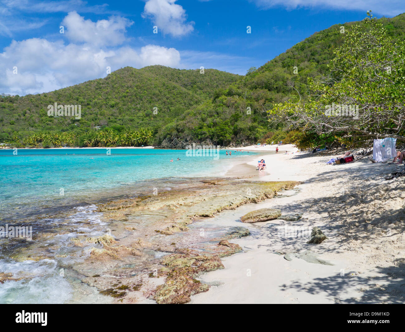 Hawksnest Bay Beach on the Caribbean Island of St John in the US Virgin ...