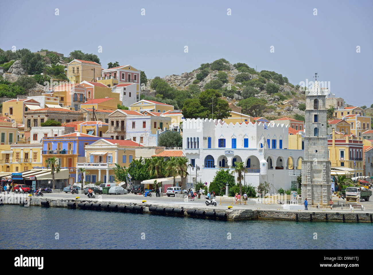 Waterfront, Symi (Simi), Rhodes (Rodos) Region, The Dodecanese, South ...
