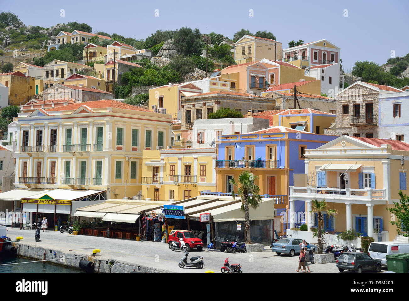 Waterfront, Symi Harbour, Symi (Simi), Rhodes (Rodos) Region, The ...