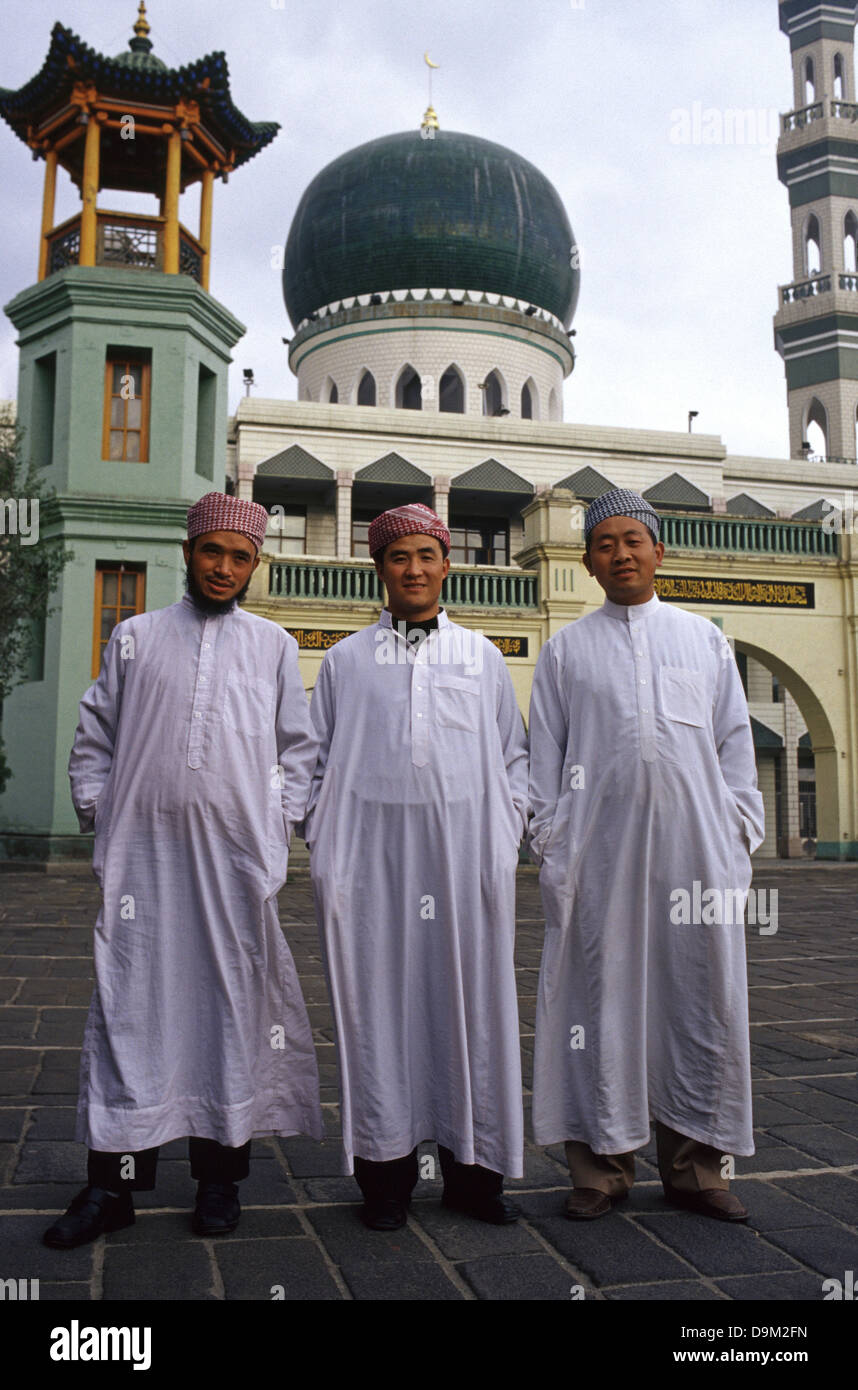 Hui Muslims men in the courtyard of Dongguan Grand Mosque originally ...