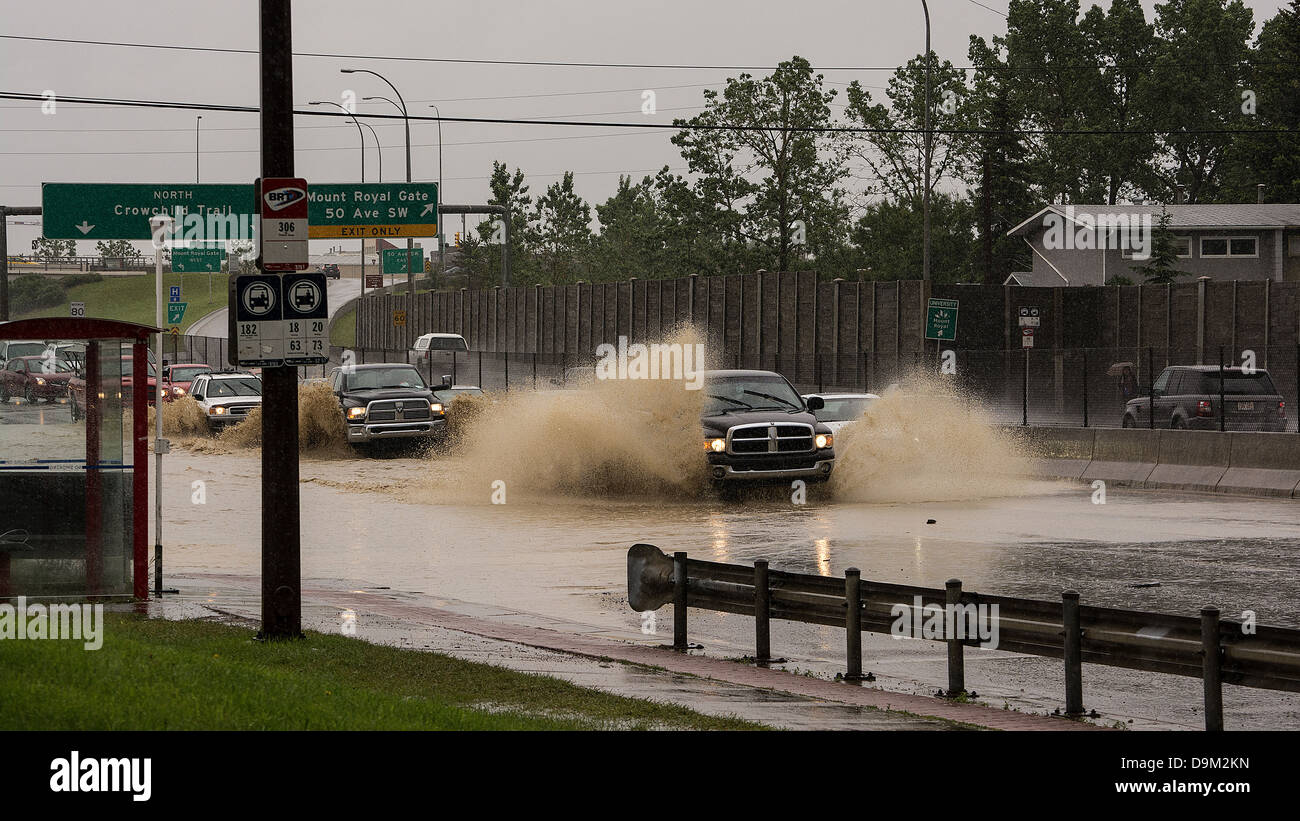 Calgary Alberta flood 2013 Stock Photo - Alamy