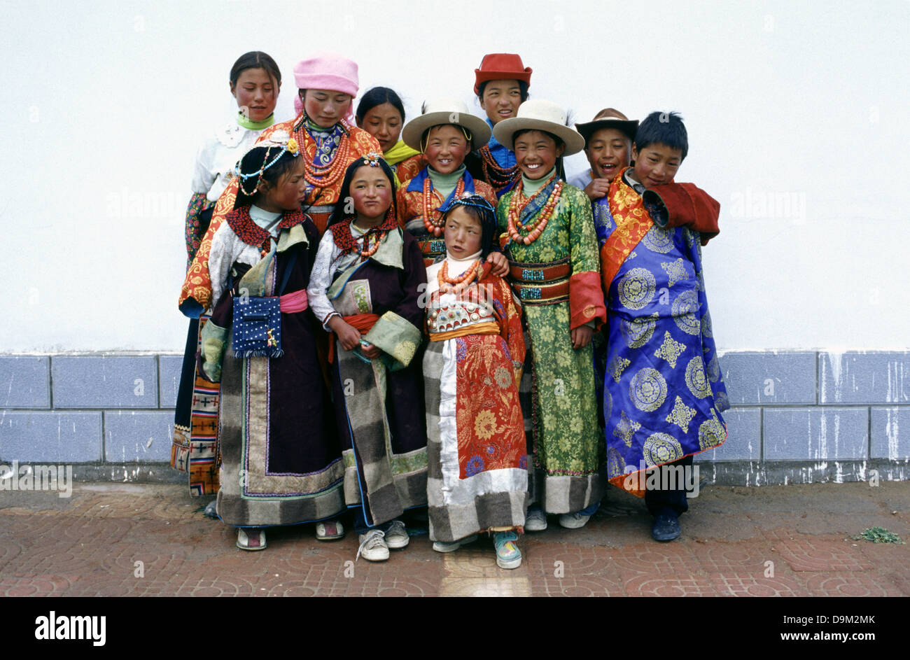Tibetans Wearing Traditional Clothes High Resolution Stock Photography ...
