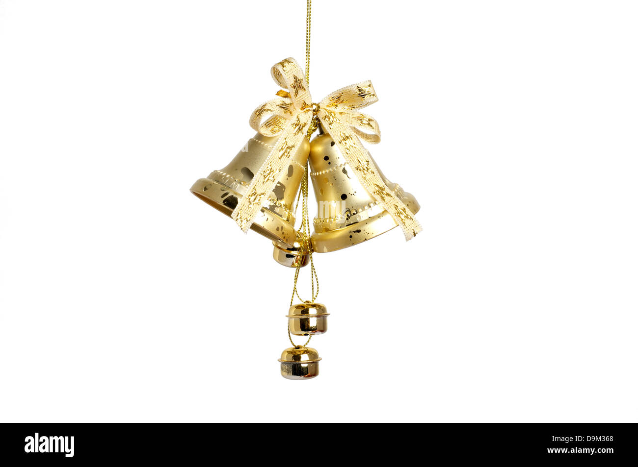 Golden hanging bells Stock Photo - Alamy