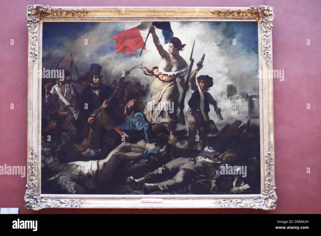 France, Paris, Louvre Museum, "Liberty Leading the People" depicting ...
