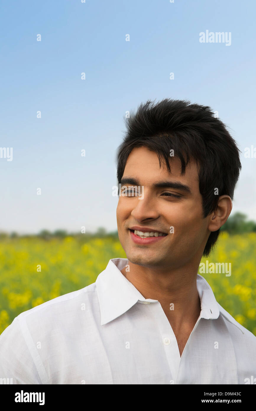 Close-up of a man smiling Stock Photo - Alamy