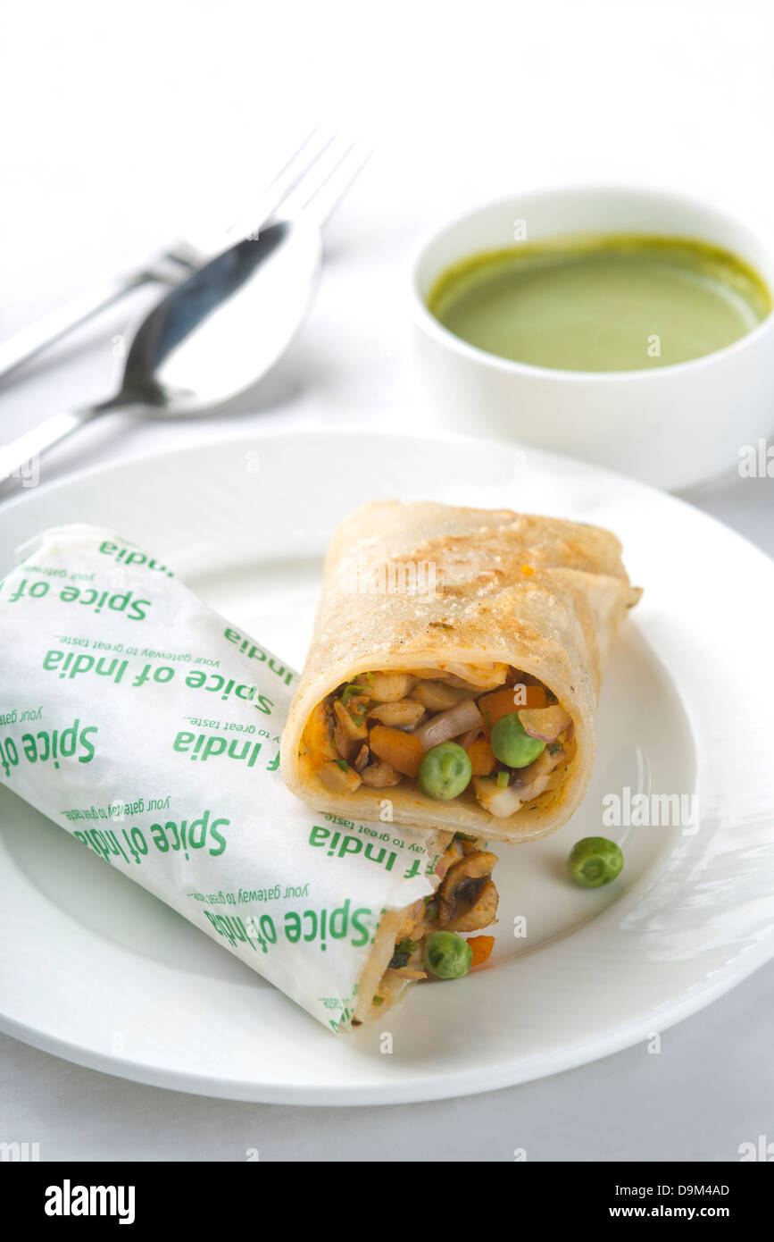Mix Veg Rolls on a plate Stock Photo - Alamy