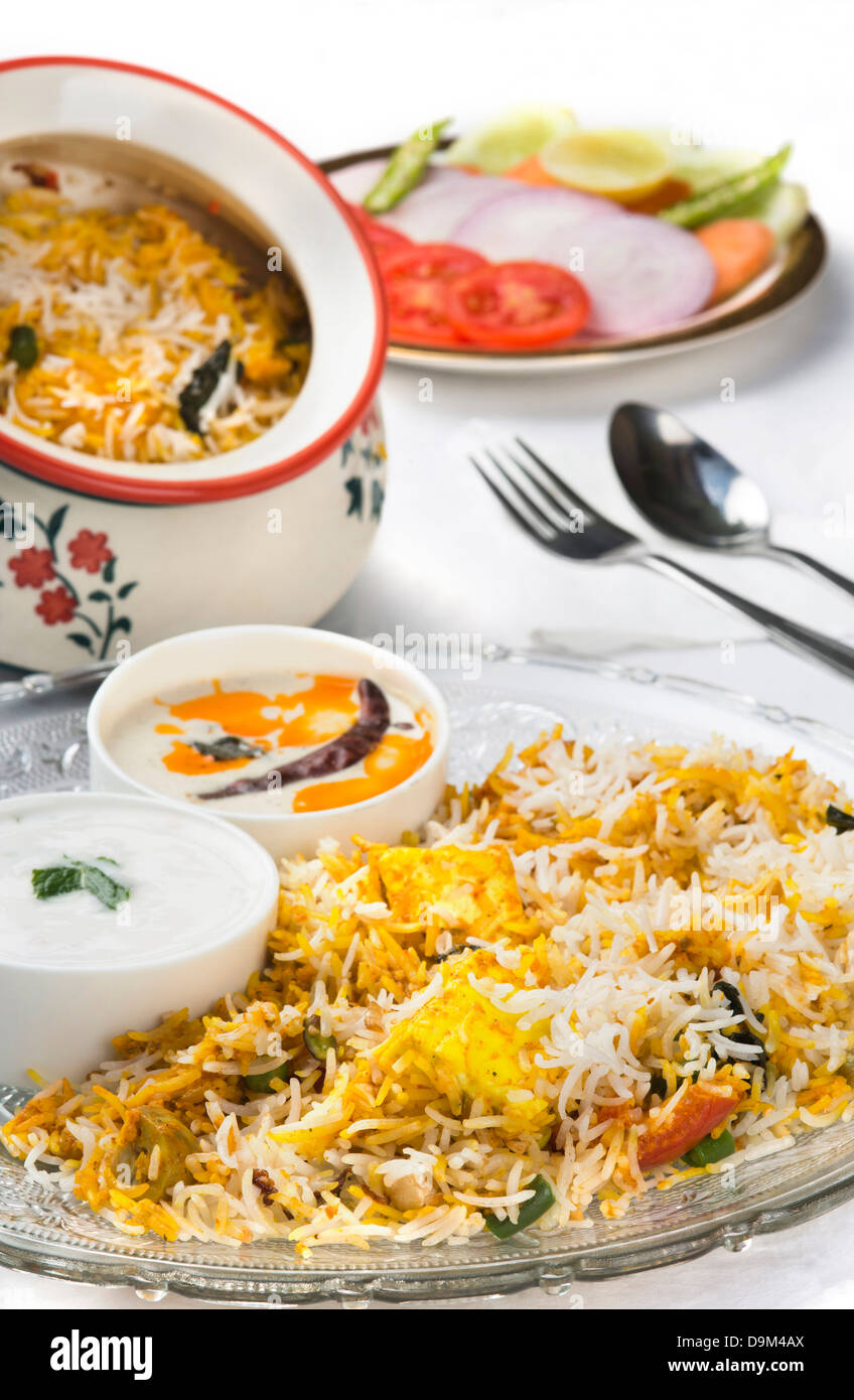 Indian Chicken Biryani Plate