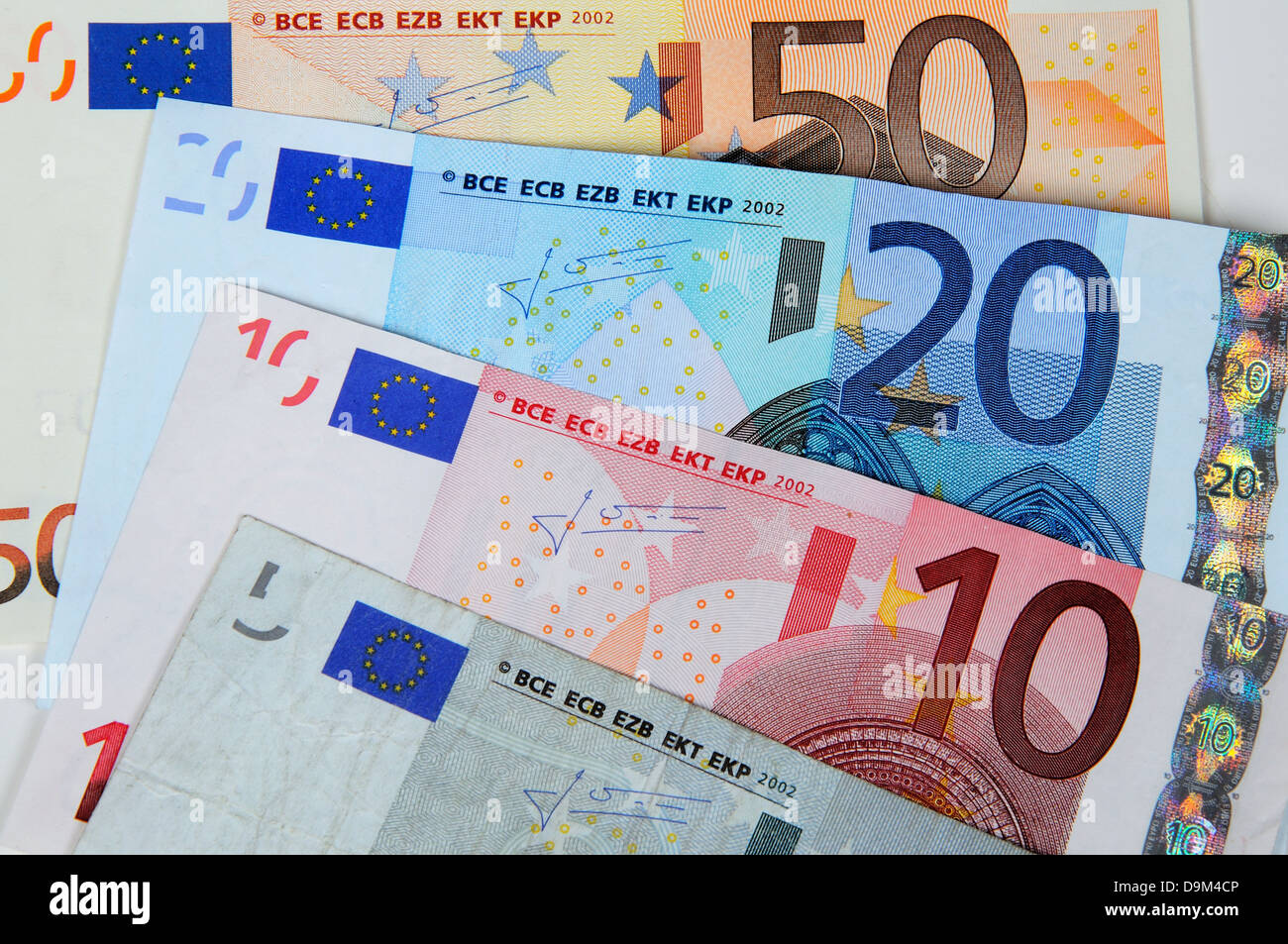 Selection of Euro notes, 5, 10, 20, 50 Stock Photo - Alamy