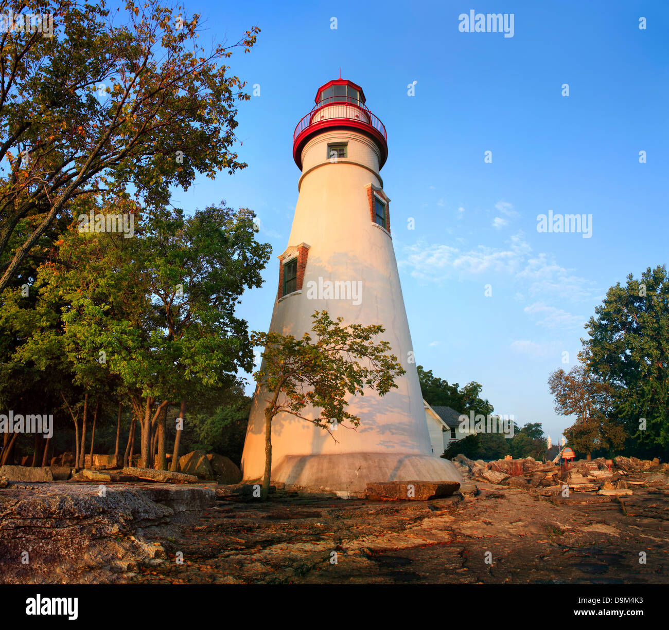 The Marblehead Lighthouse In Early Morning Light On Lake Erie At ...