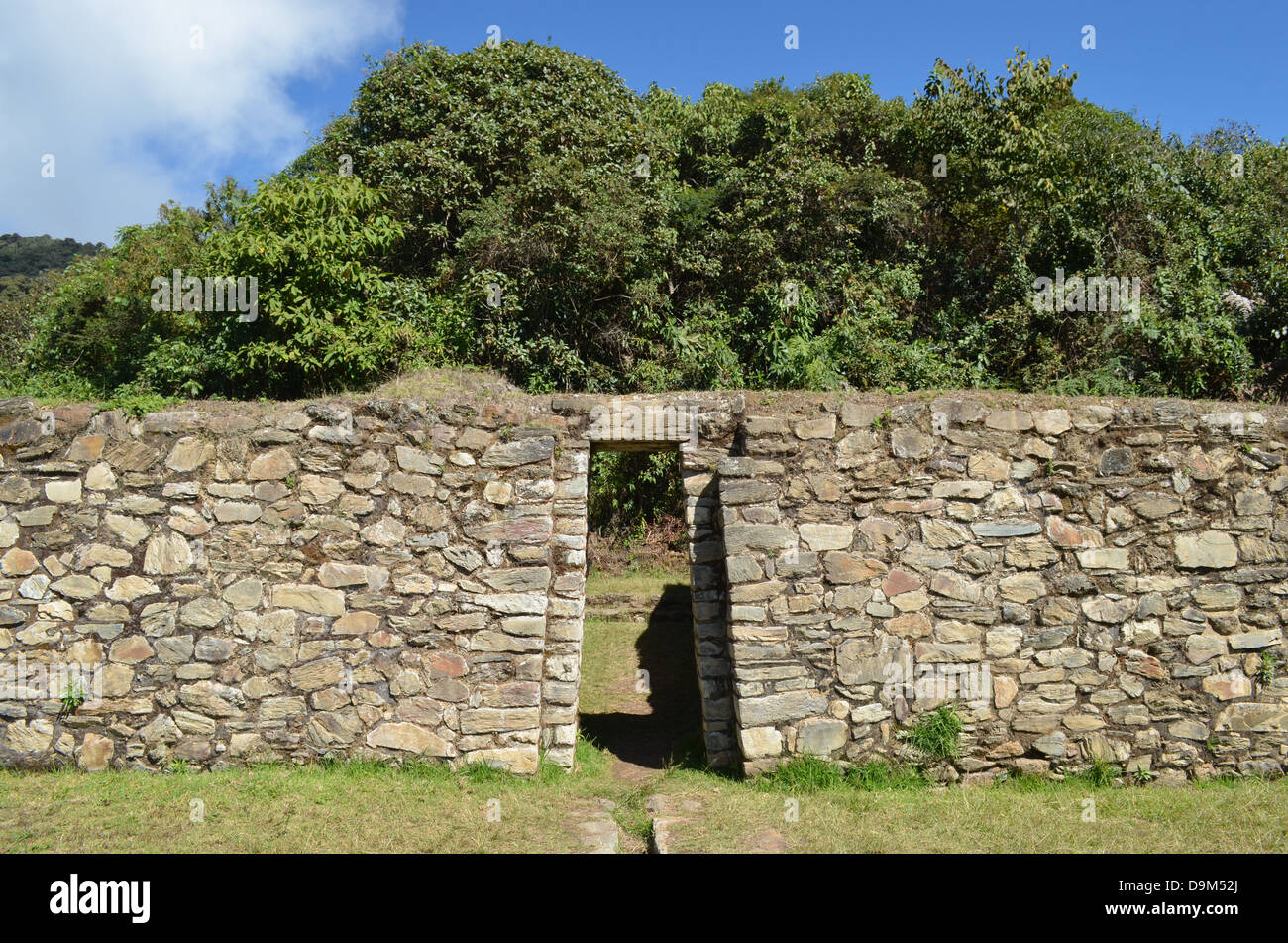 The Inca site of Llactapata, on the Salkantay Trail. From here hikers ...