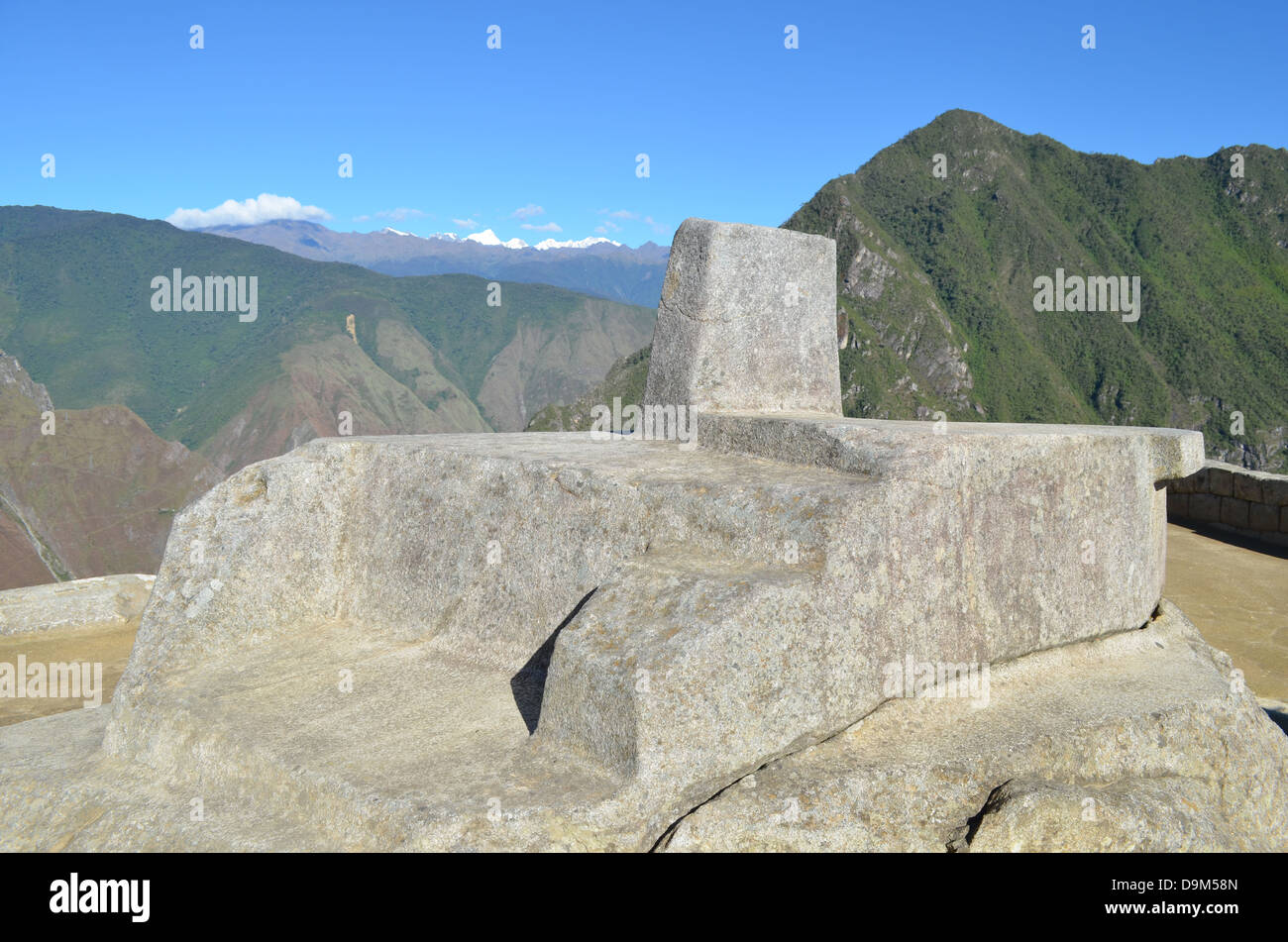 The Inti Watana, a Sacred ritual stone at Machu Picchu, near Cusco ...