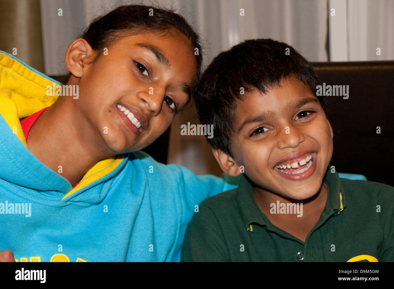 Brother and Sister Smiling Stock Photo - Alamy