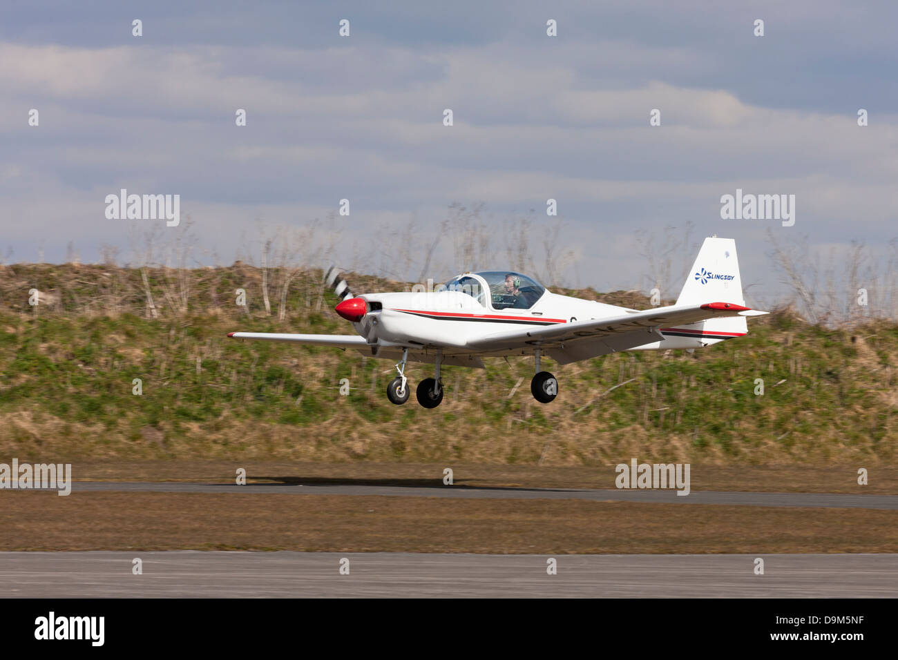 Slingsby T67M Firefly G-SKYC about to land at Breighton Airfield Stock ...
