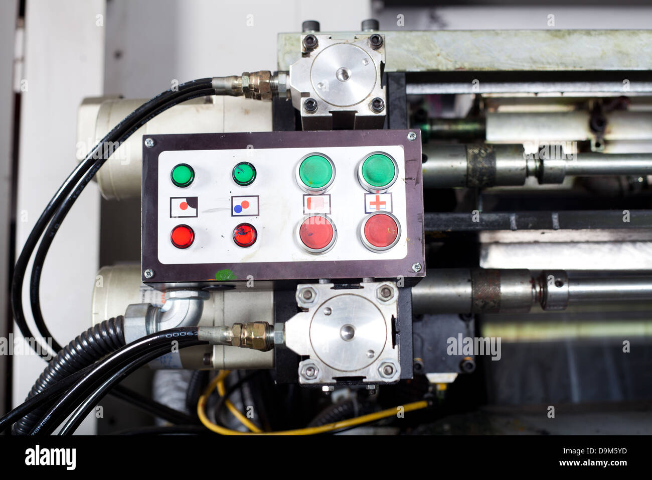 control box of a modern industrial printing press Stock Photo - Alamy