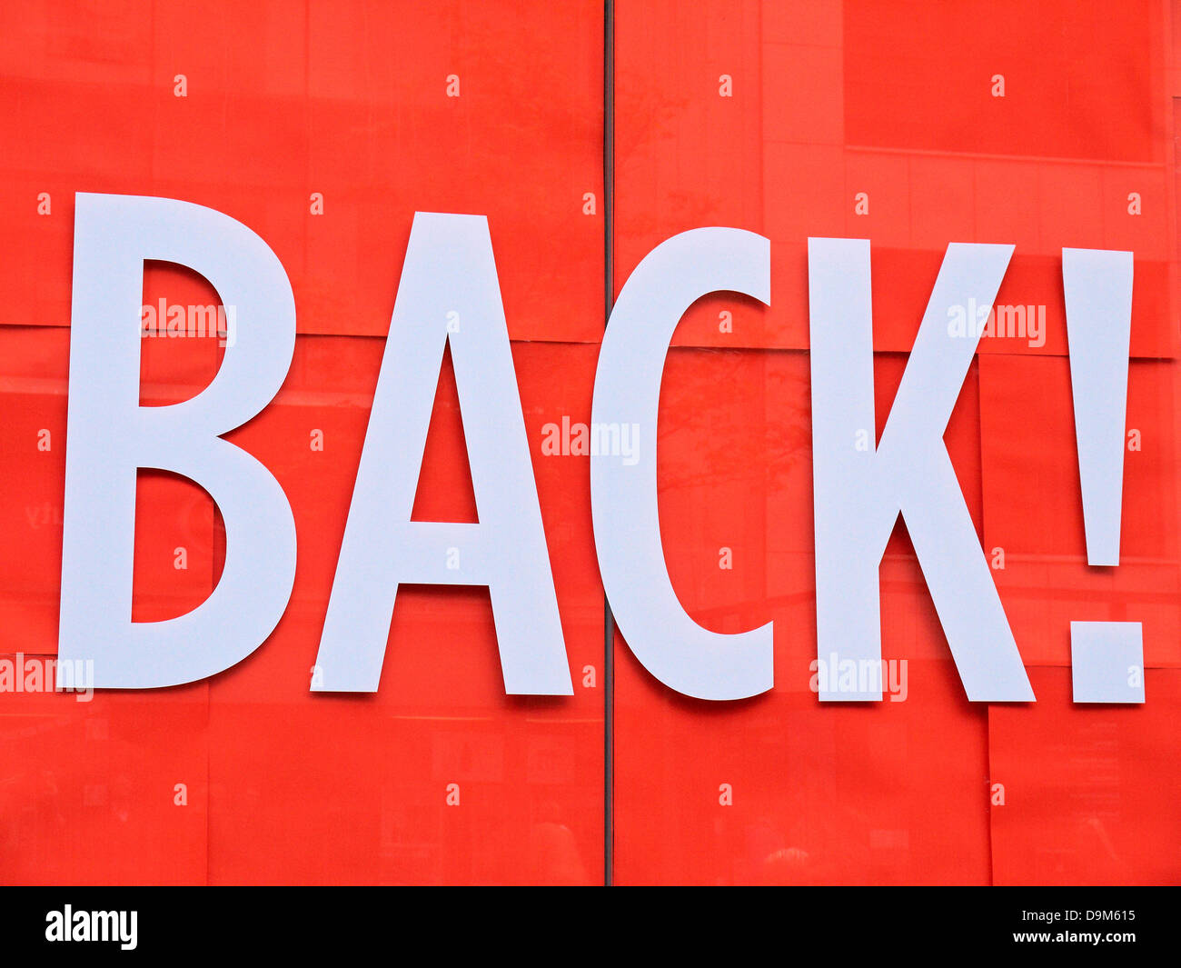 Back lettering on window display UK Stock Photo - Alamy