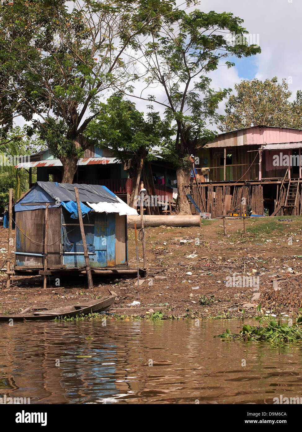 The port on the Amazon river in the city of Leticia, the capital of the ...