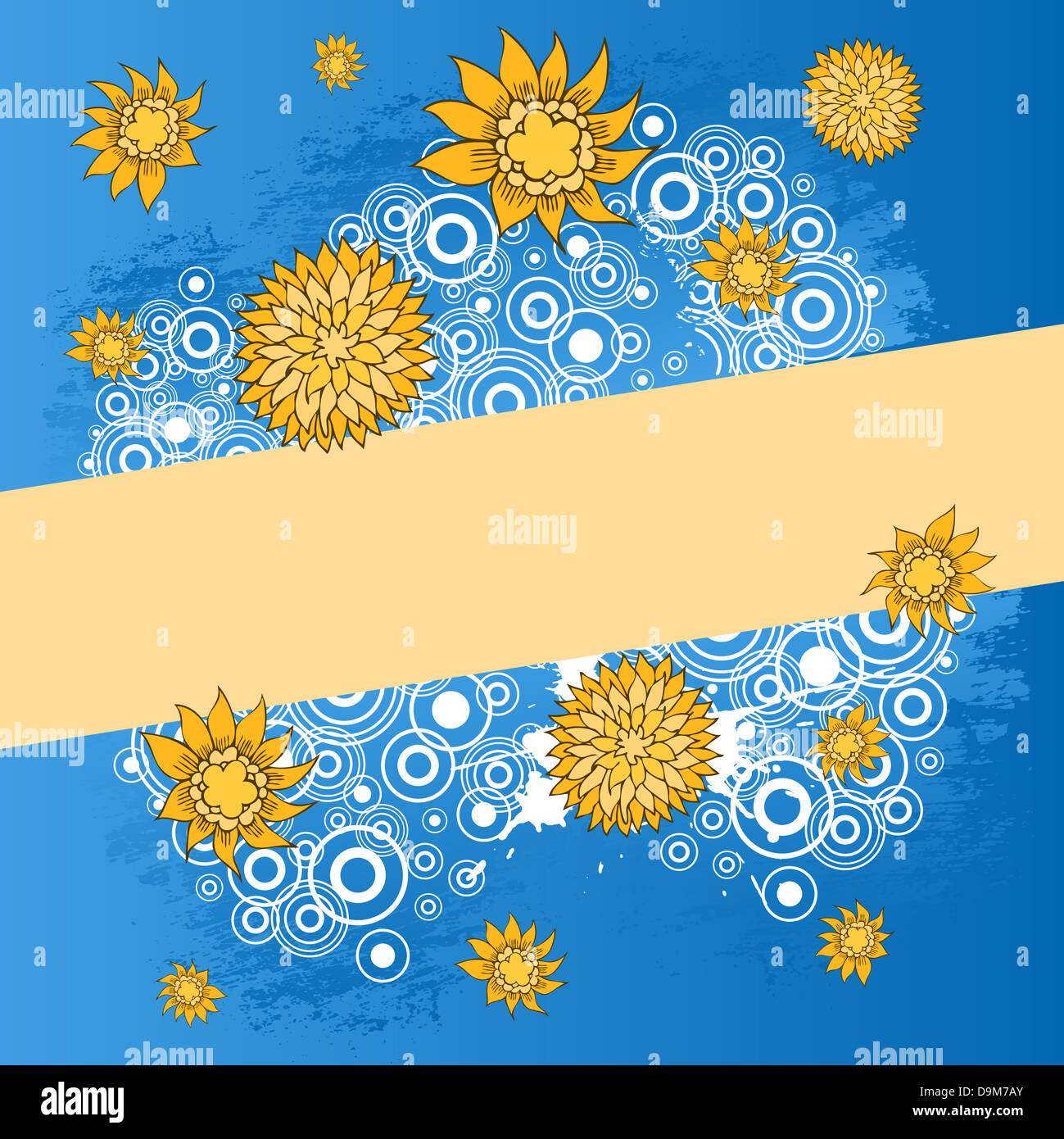 Illustration of floral frame with copy space Stock Photo - Alamy